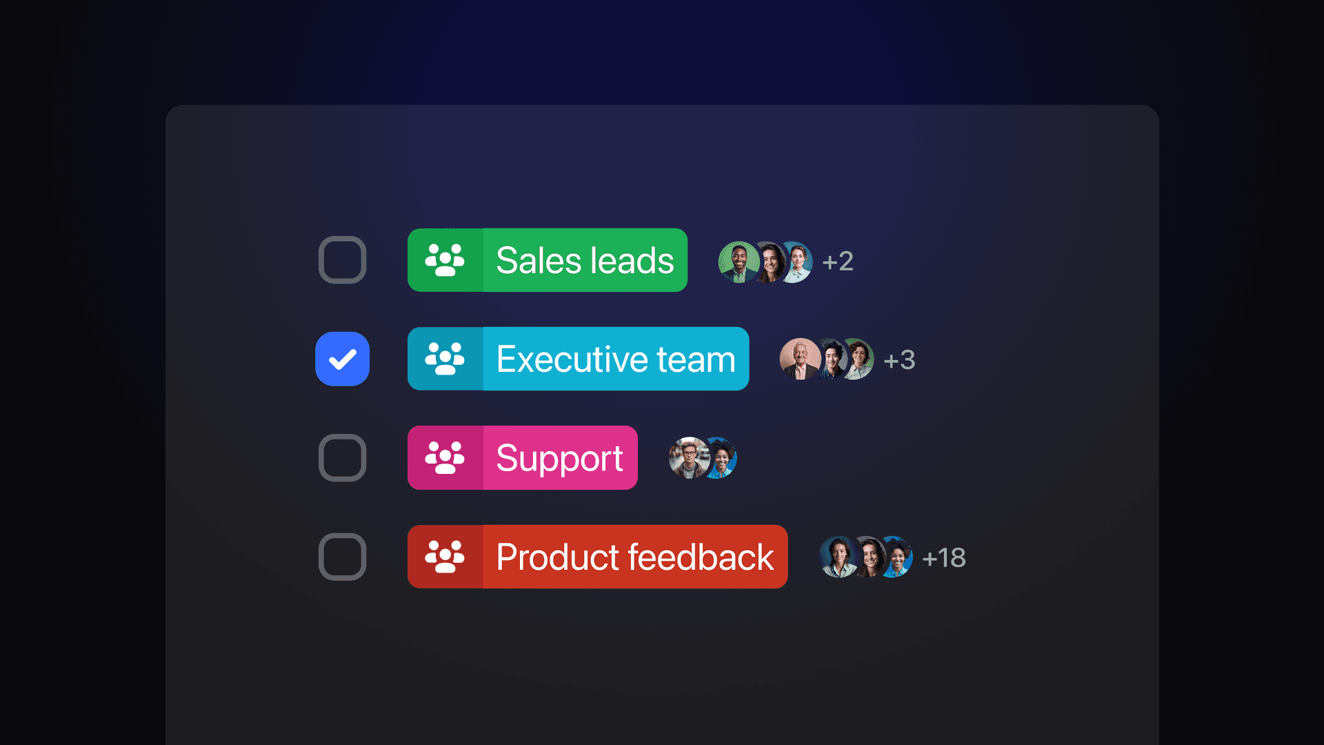 Shared labels for your team