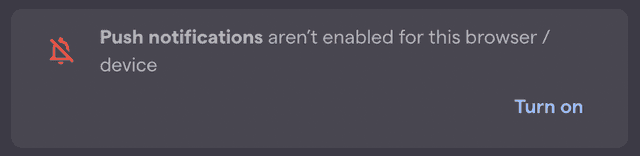 Enable push notifications